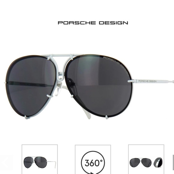 Porsche Design | Accessories | Porsche Design Black Aviator Sunglasses ...